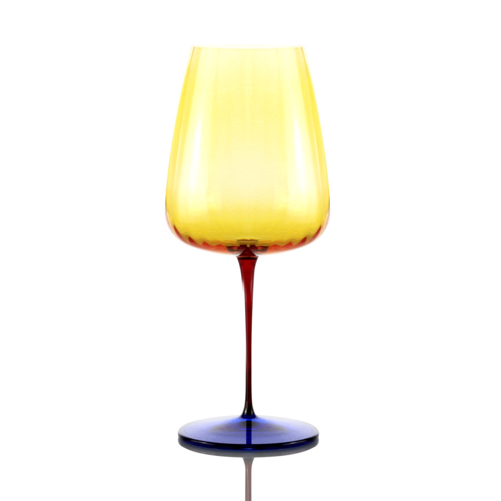 Set of 2 Water Goblets Joy Yellow 700 ml - Ugo Poggi