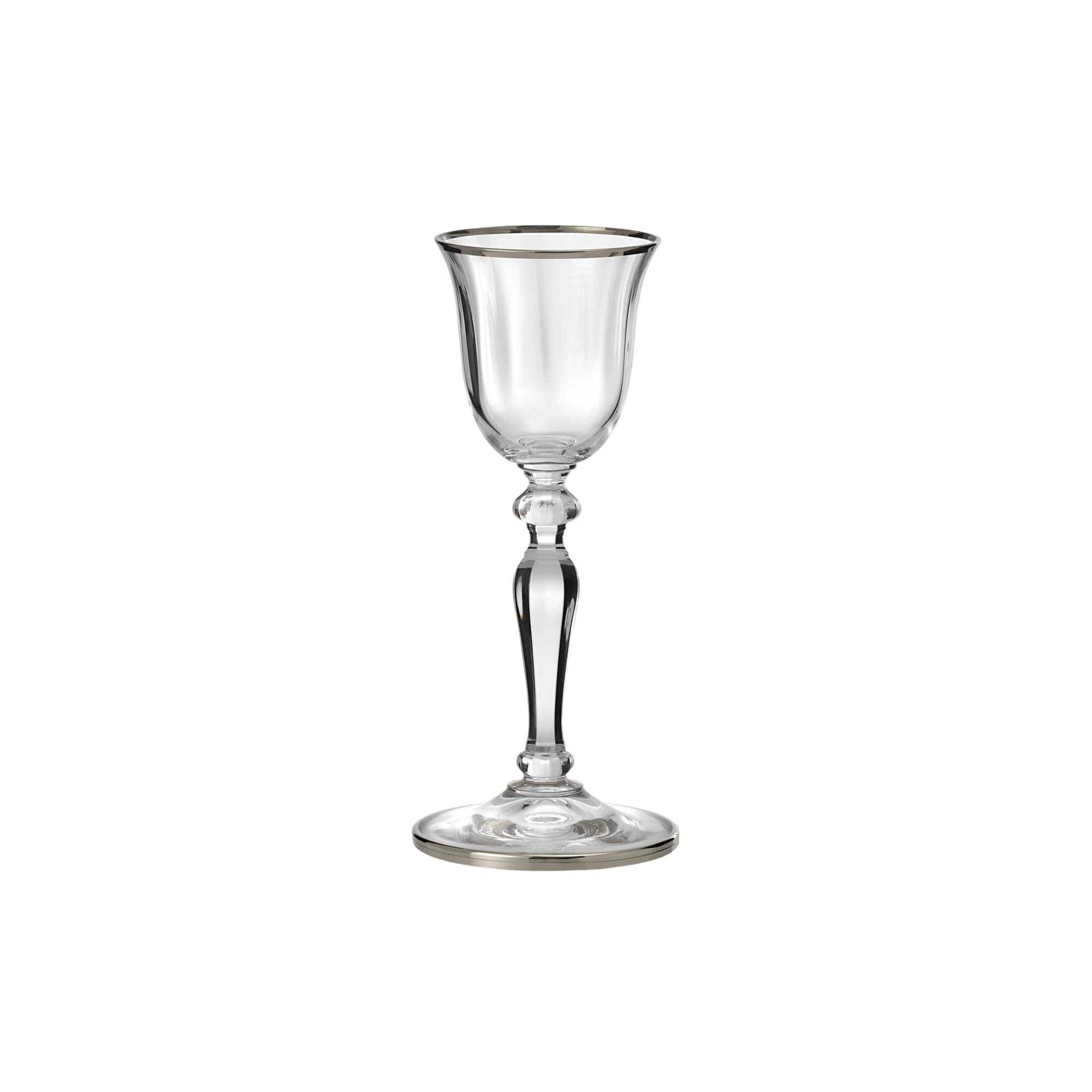 Christine Crystal Platinum Liquor Glass - Ugo Poggi